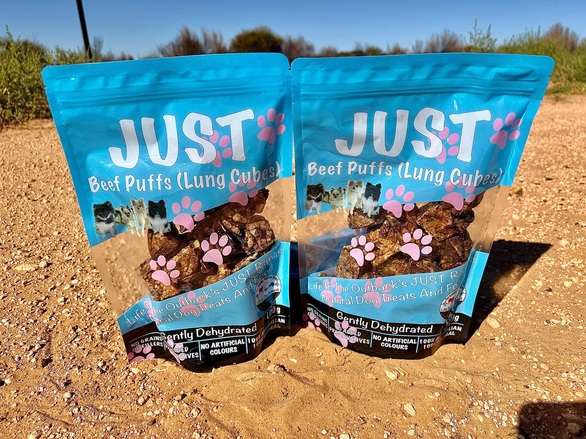 1x Just Beef Puffs (lung cubes) – Pet And Farm
