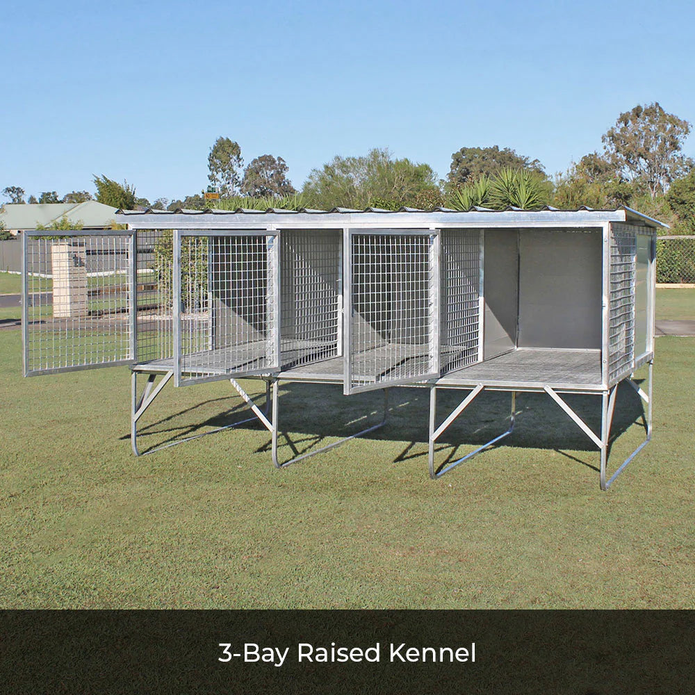 Aussie Dog Kennels Raised Dog Kennel – Pet And Farm