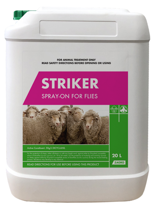 Zagro Striker Spray-on For Fly On Sheep Dicyclanil 50 g/L (Click) – Pet ...