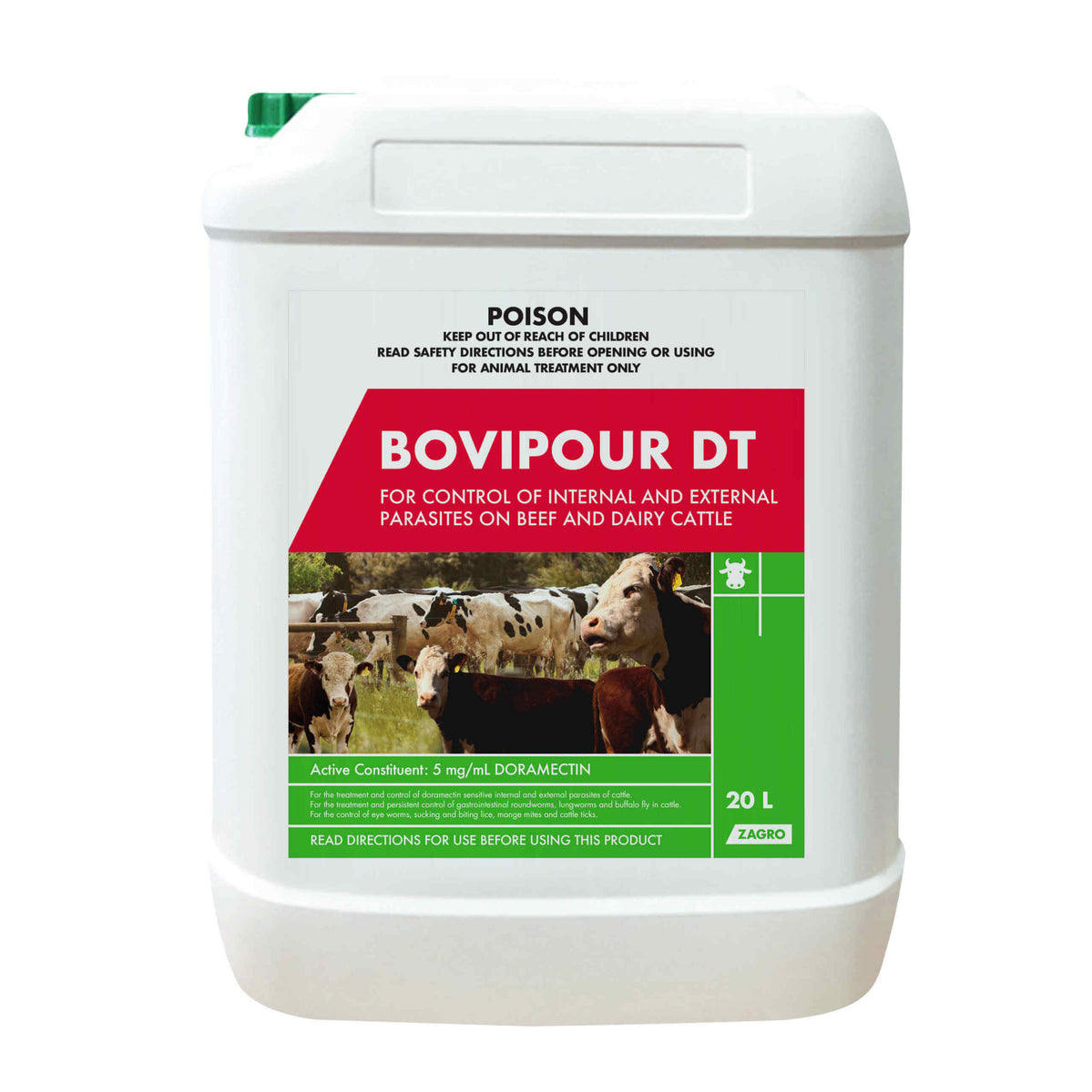 Zagro Bovipour DT Doramectin 20L (Dectomax Pour On) – Pet And Farm