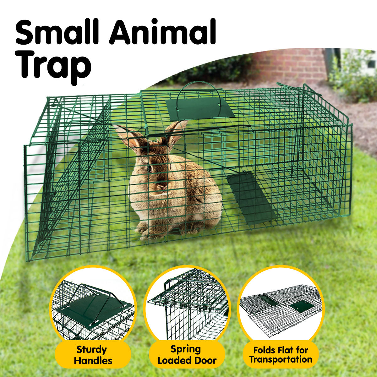 Klika Humane Live Animal Trap Possum Rat Rabbit Hare Catcher Folding C ...
