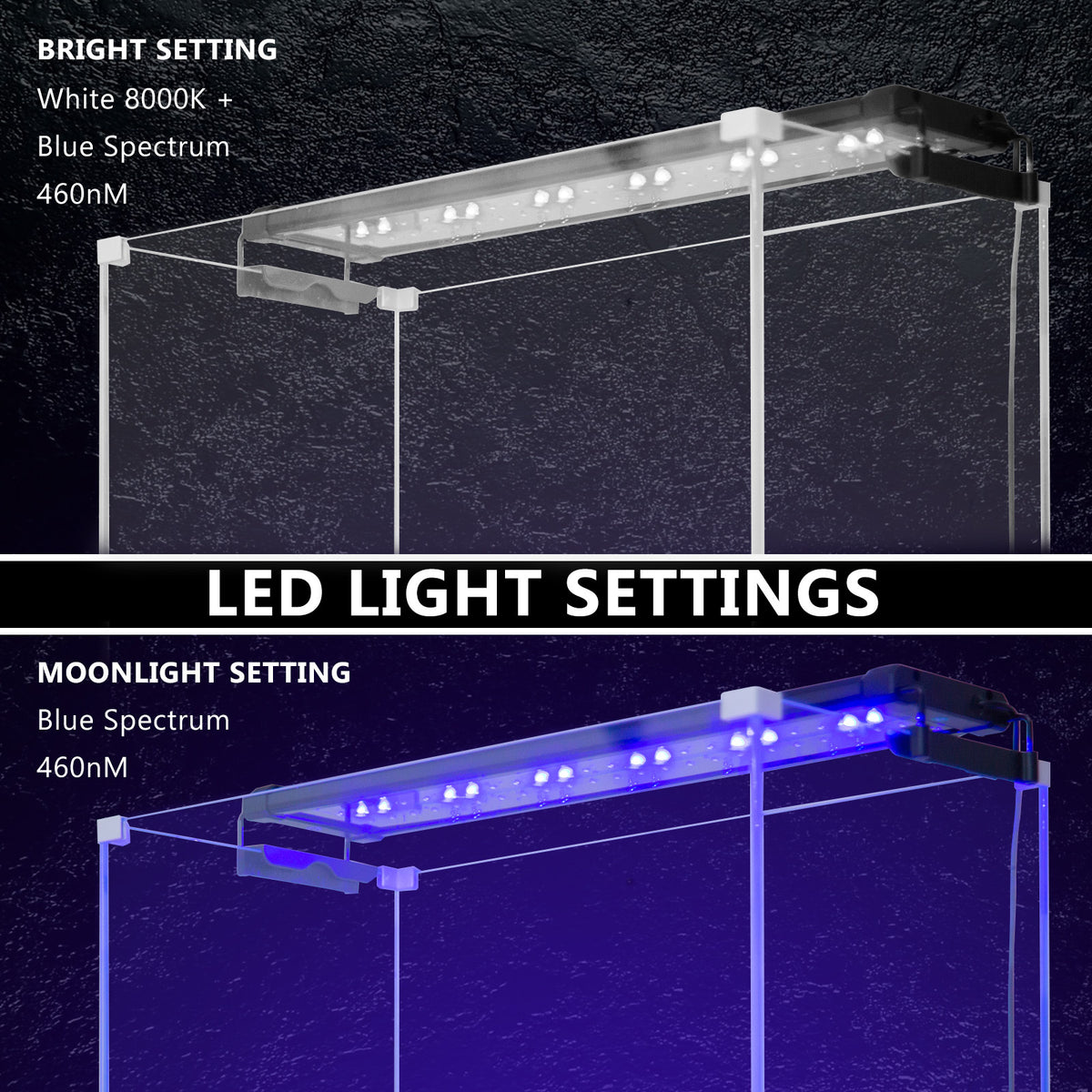11W Set 2 Aquarium Blue White LED Light for Tank 50-70cm – Pet And Farm