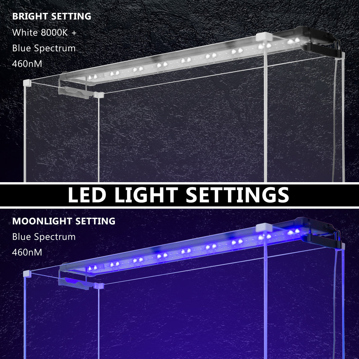 18W Set 2 Aquarium Blue White LED Light for Tank 75-95cm – Pet And Farm