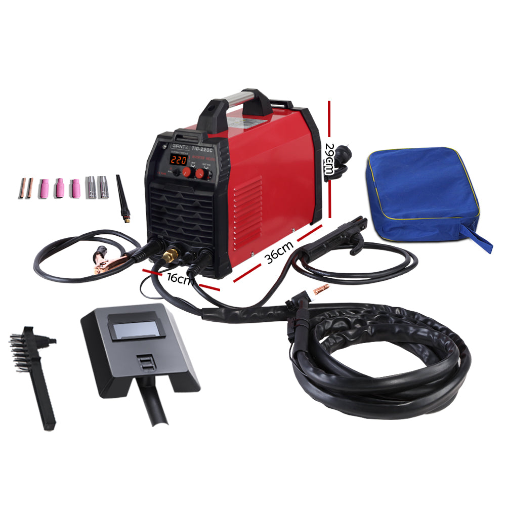 Giantz 220 Amp Inverter Welder TIG MMA ARC DC Gas Welding Machine Stic ...